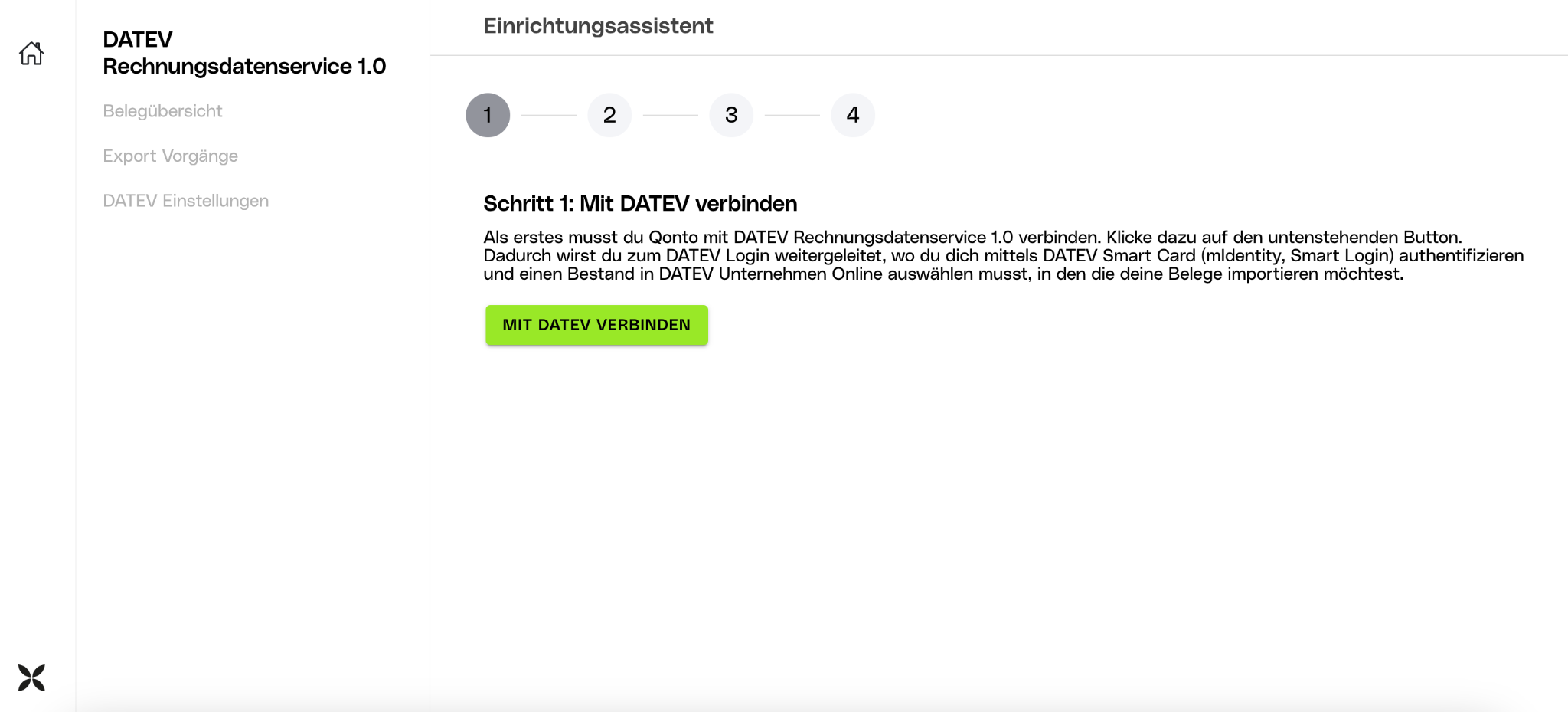 How do I set up the DATEV Rechnungsdatenservice 1.0 with Qonto? – Help Center